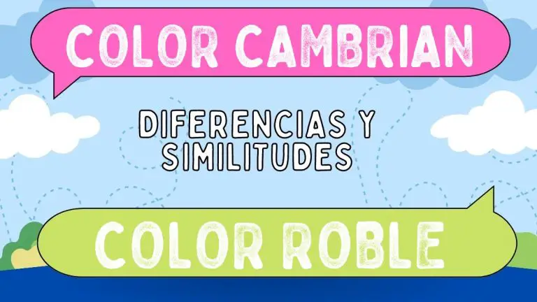Diferencias entre color cambrian y color roble