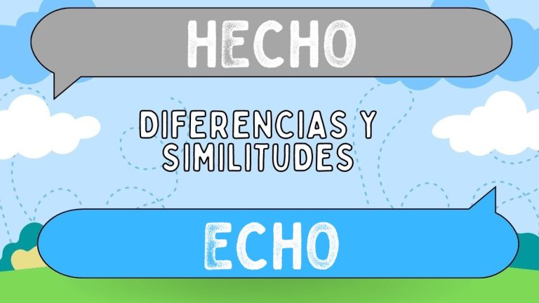Diferencias entre hecho y echo