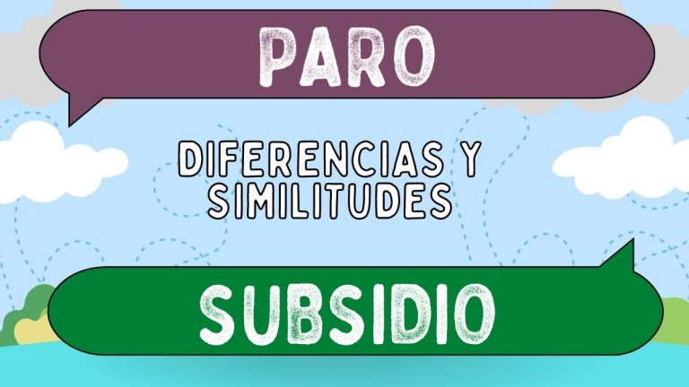 Diferencias entre paro y subsidio