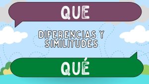 Diferencias entre que y qué