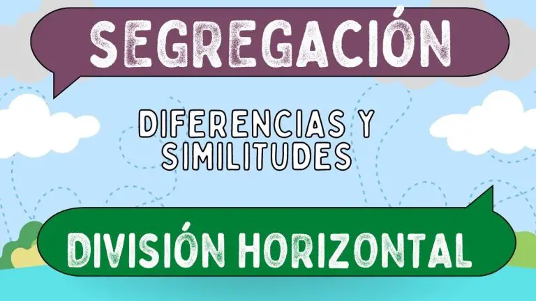 Diferencias entre segregación y división horizontal